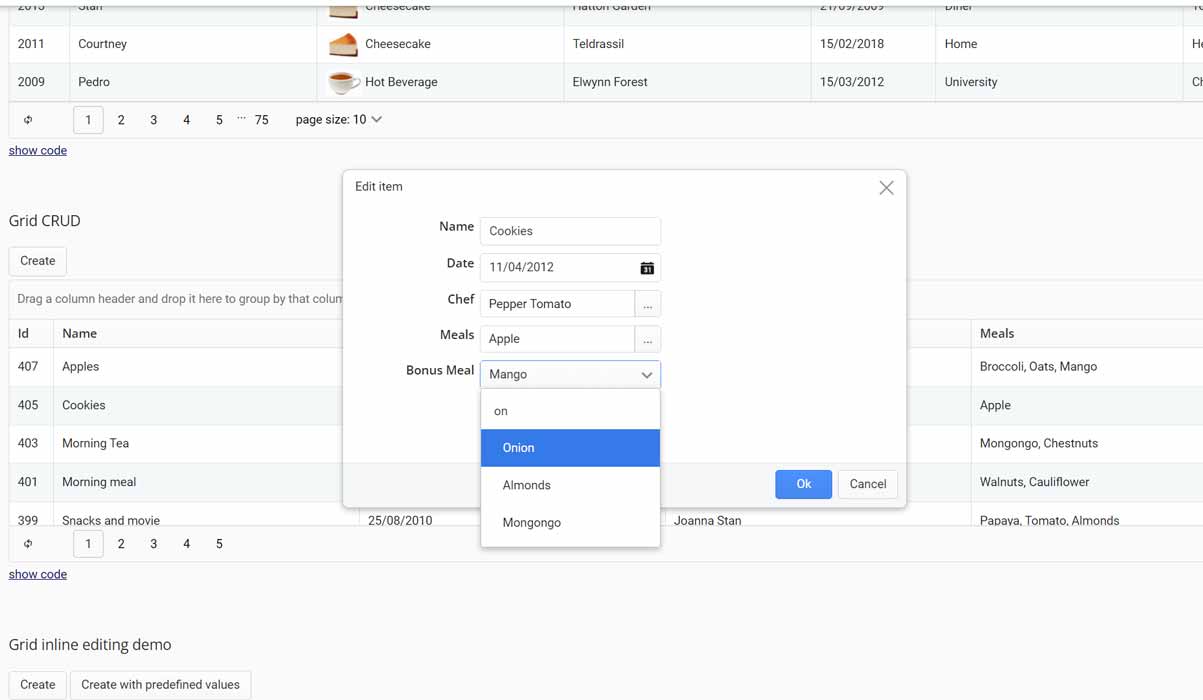 Awesome Components for ASP.net Core, JS, Blazor, Web-Forms